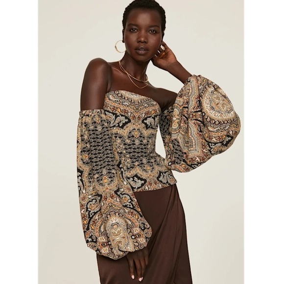 Bronx and Banco | Tops | Bronx Banco Paisley Off Shoulder Top | Poshmark